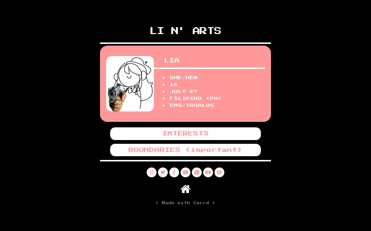 Personal carrd